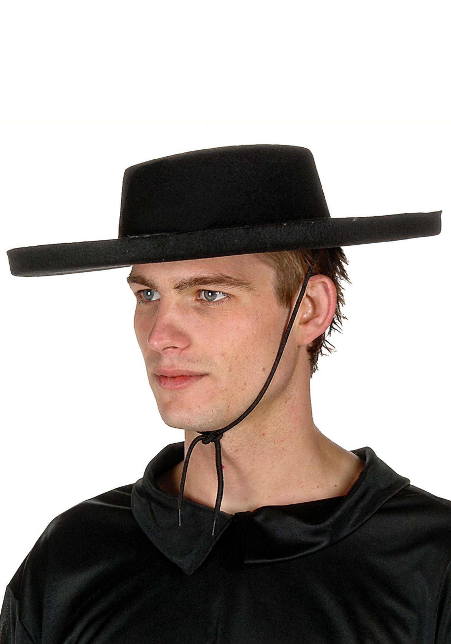 Adult Bandit Swordsman Black Costume Felt Hat | Historical Accessories