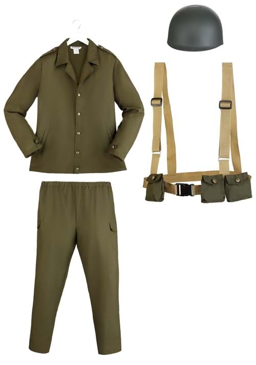 Deluxe WW2 Soldier Costume for Adults | Military Costumes
