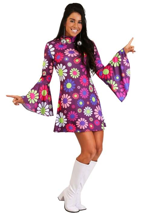 Adult Groovy Flower Power Women's Costume