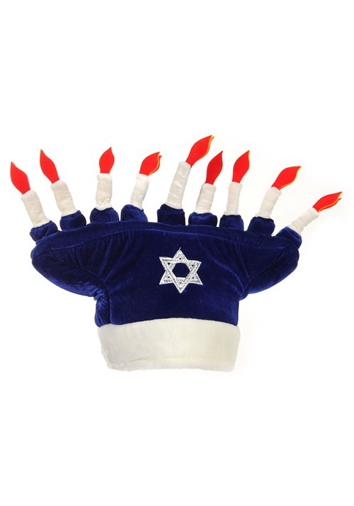 Happy Chanukah Blue Plush Costume Hat | Hanukkah Gifts and Accessories