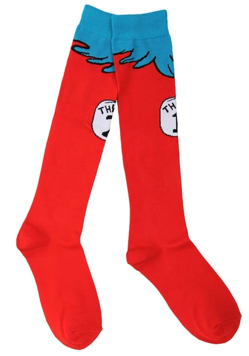 Adult Thing 1 & 2 Costume Socks