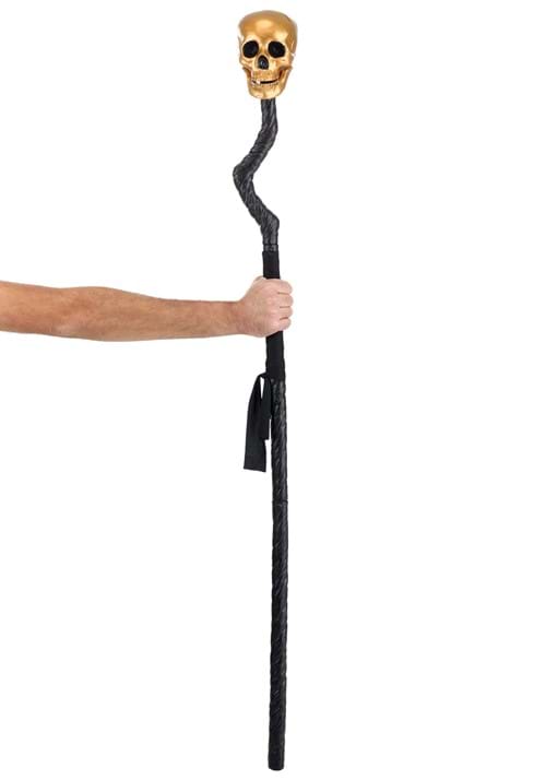 Gold Voodoo Skull Staff Costume Accessory