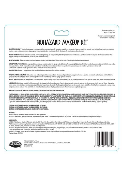 Biohazard Makeup Costume Kit | Costume Makeup