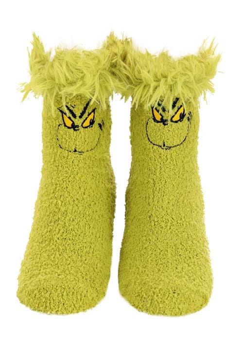 Fuzzy Grinch Socks | Grinch Gifts
