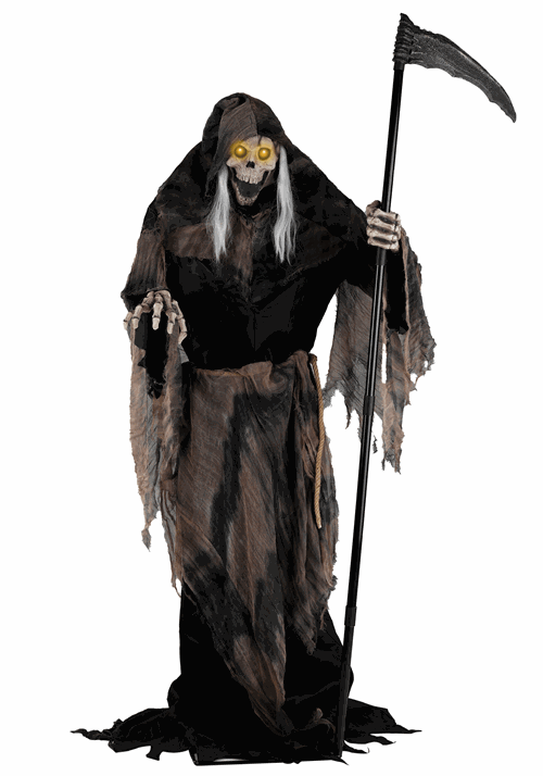 6 Foot Lunging Reaper Animated Halloween Decoration | Seasonal Visions ...