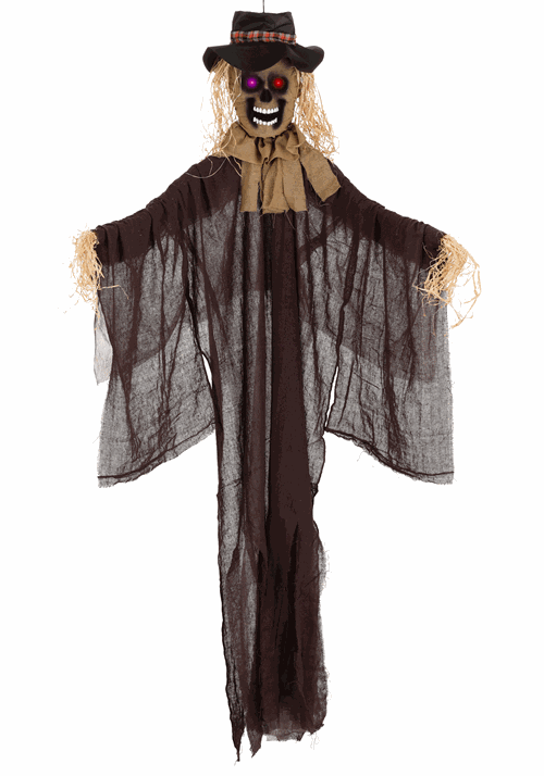 5.5FT Hanging Scarecrow with Color Changing LED Lights Decoration ...