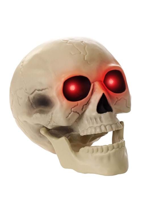 7-Inch Glowing Red Eyes Skull Prop | Skeletons & Skulls