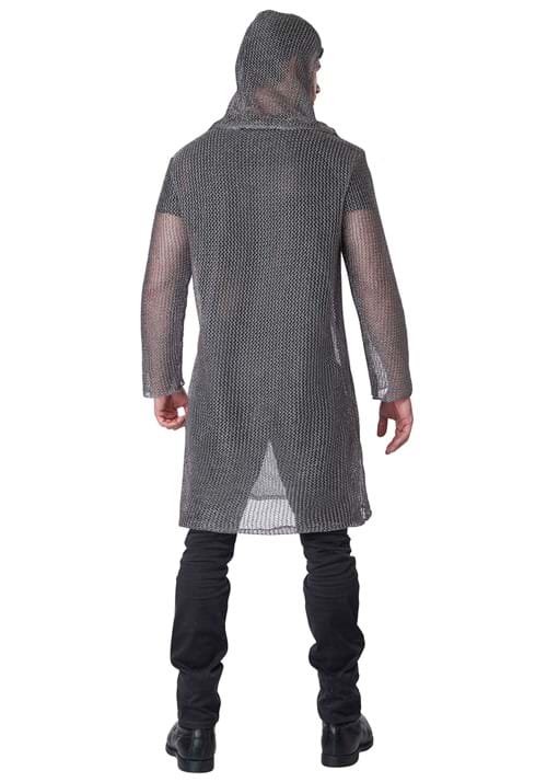 Adult Metallic Knit Chainmail Tunic & Cowl Costume