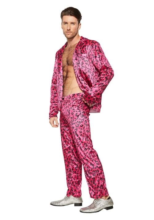 Pink Leopard Rock Star Men's Costume | Celebrity Costumes