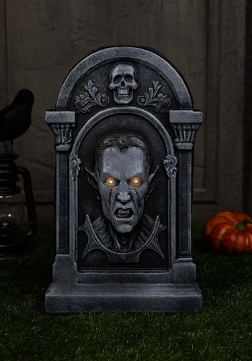 21-Inch Tombstone Light Up Decoration | Graveyard