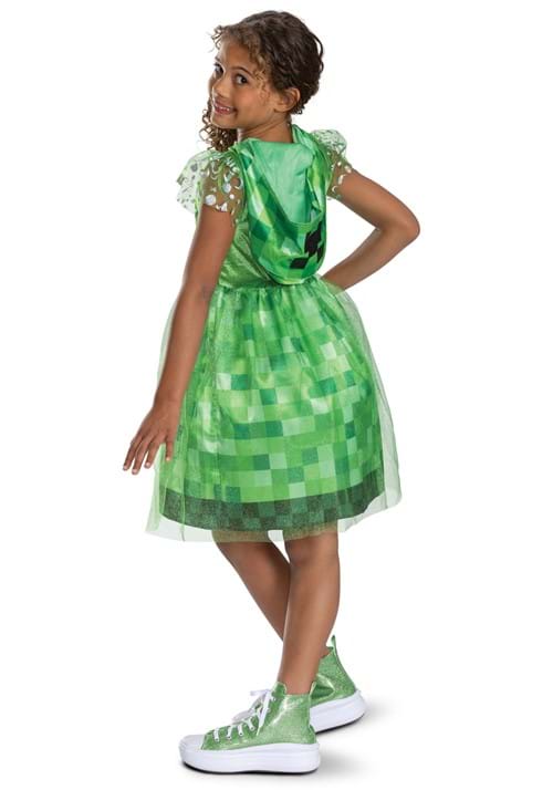 Girl's Minecraft Creeper Hooded Costume Dress | Minecraft Costumes