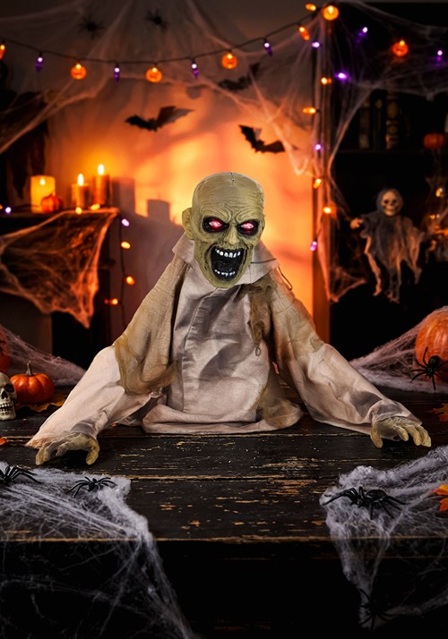 1.8FT Tabletop Lunging Zombie Animatronic Decoration | Zombie Decorations